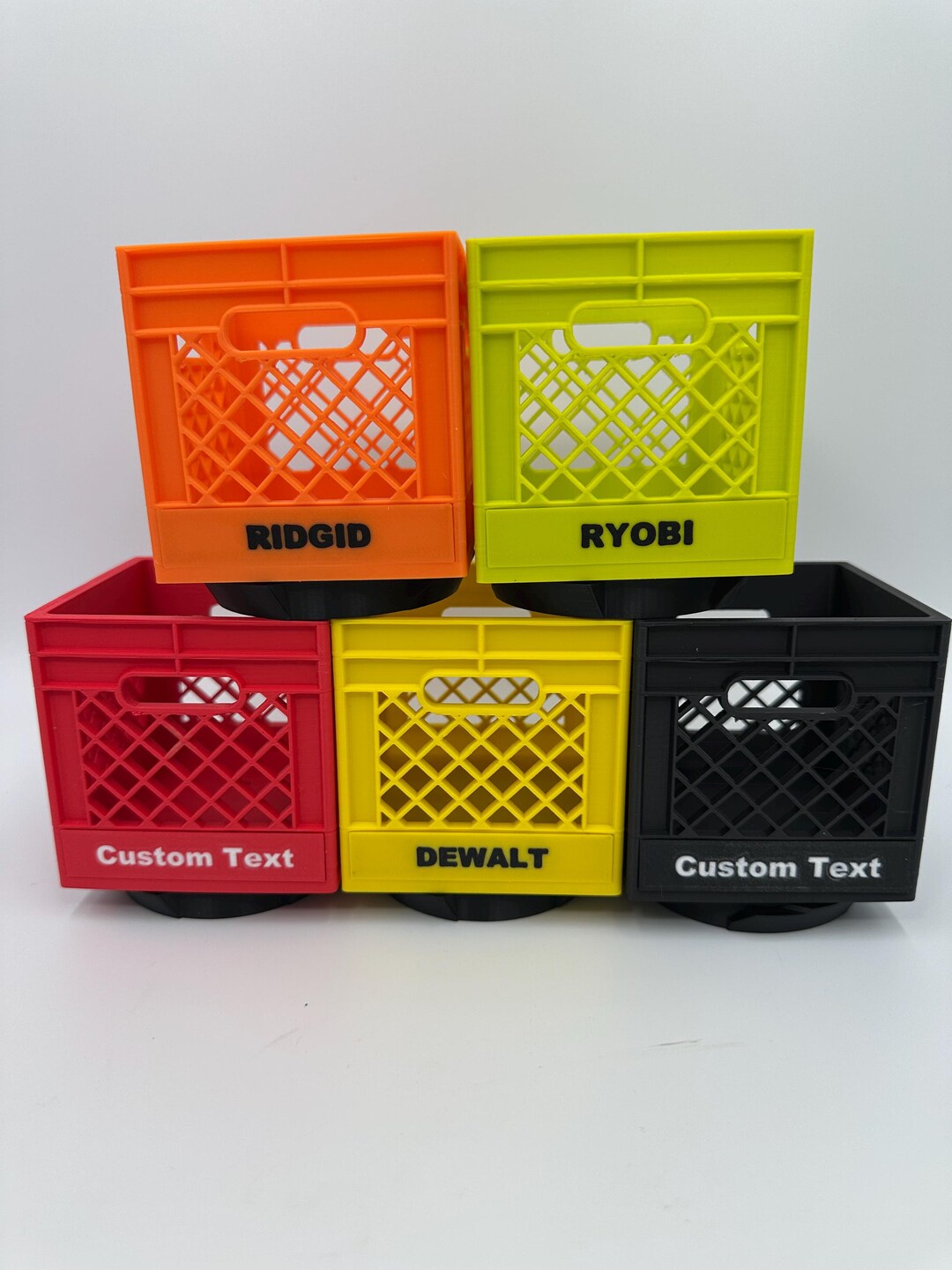 3D Printed Mini Milk Crate for Milwaukee Packout: Custom Text Option - Etsy