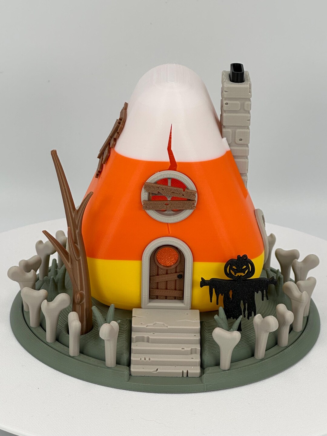 3D Printed Halloween Candy Corn Fairy House - Etsy