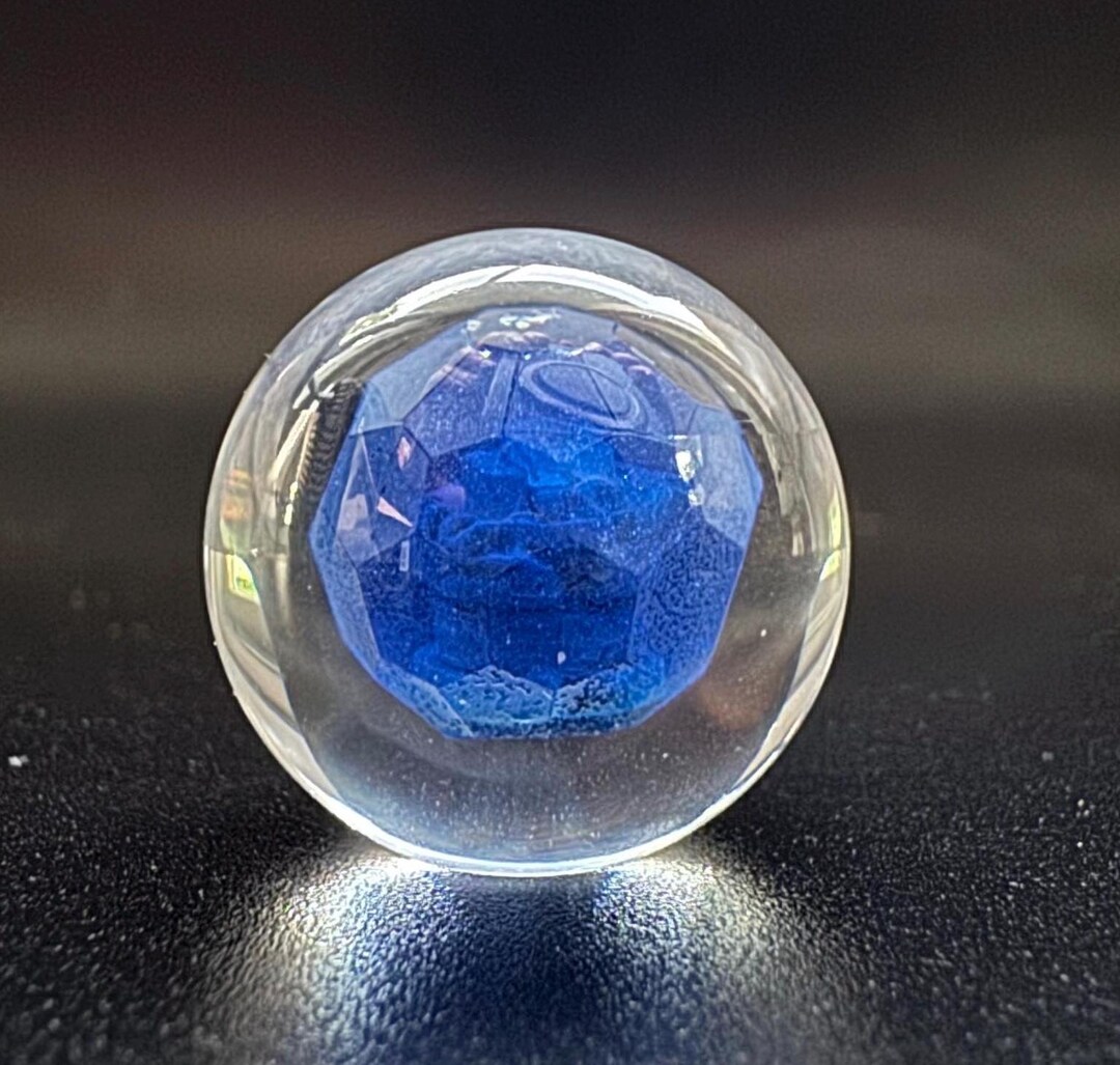Sapphire in 18mm Epoxy Sphere, Blue LED *READ DESCRIPTION* - Etsy