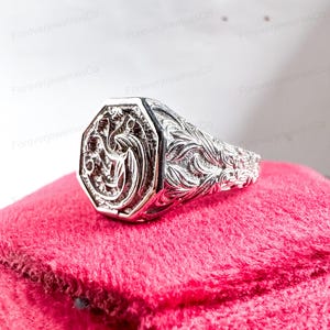 Daenerys Targaryen Dragon Silver Ring, Dragon Fashion Ring, Fantasy ...