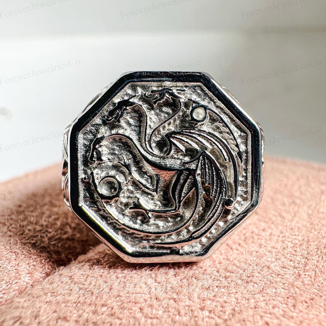 Daenerys Targaryen Dragon Ring: Sterling Silver Game of Thrones Jewelry ...
