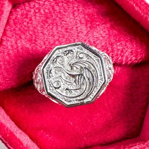 Daenerys Targaryen Dragon Silver Ring, Dragon Fashion Ring, Fantasy ...