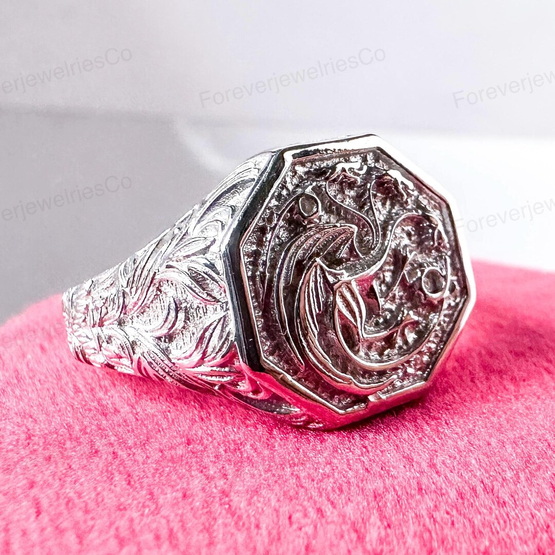 Daenerys Targaryen Dragon Silver Ring, Dragon Fashion Ring, Fantasy ...