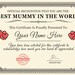 Personalised 'best Mummy in the World' Certificates Gift/print - Etsy