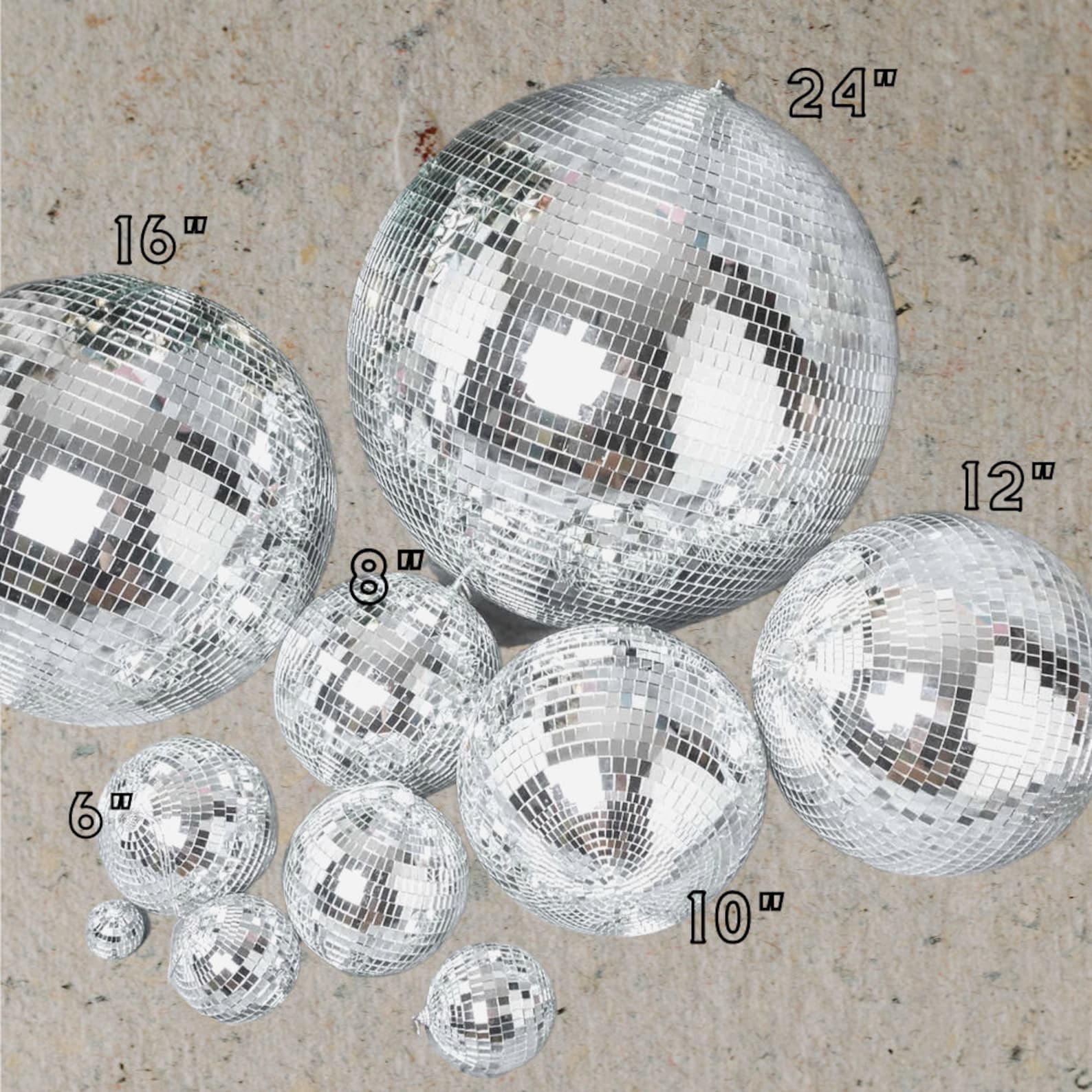 8 Inch Disco Ball Decor Vintage Retro Hippie Funky 70s Mirror Ball ...