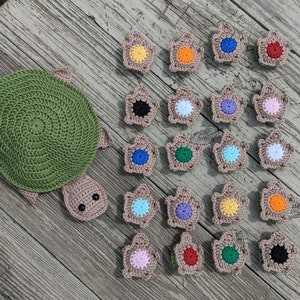 Crochet Turtle Memory Game - Etsy