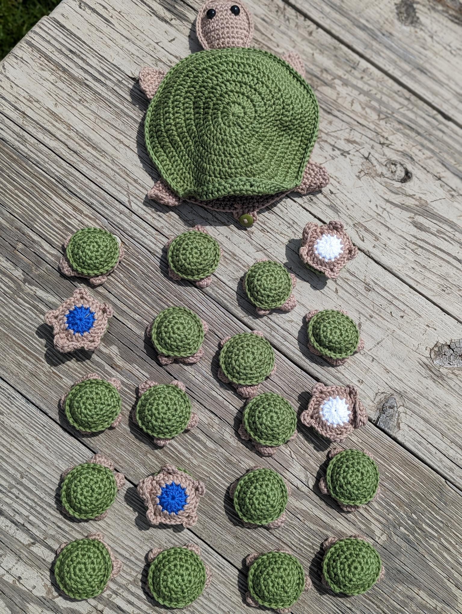 Crochet Turtle Memory Game - Etsy