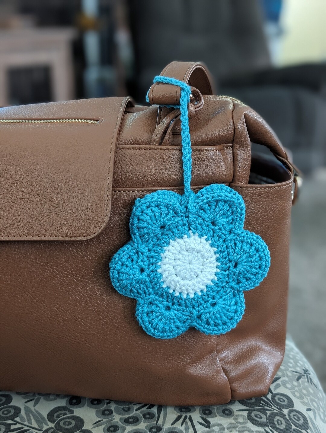 Handmade Crochet Flower Pouch: Earbud Case, Chapstick Holder - Etsy