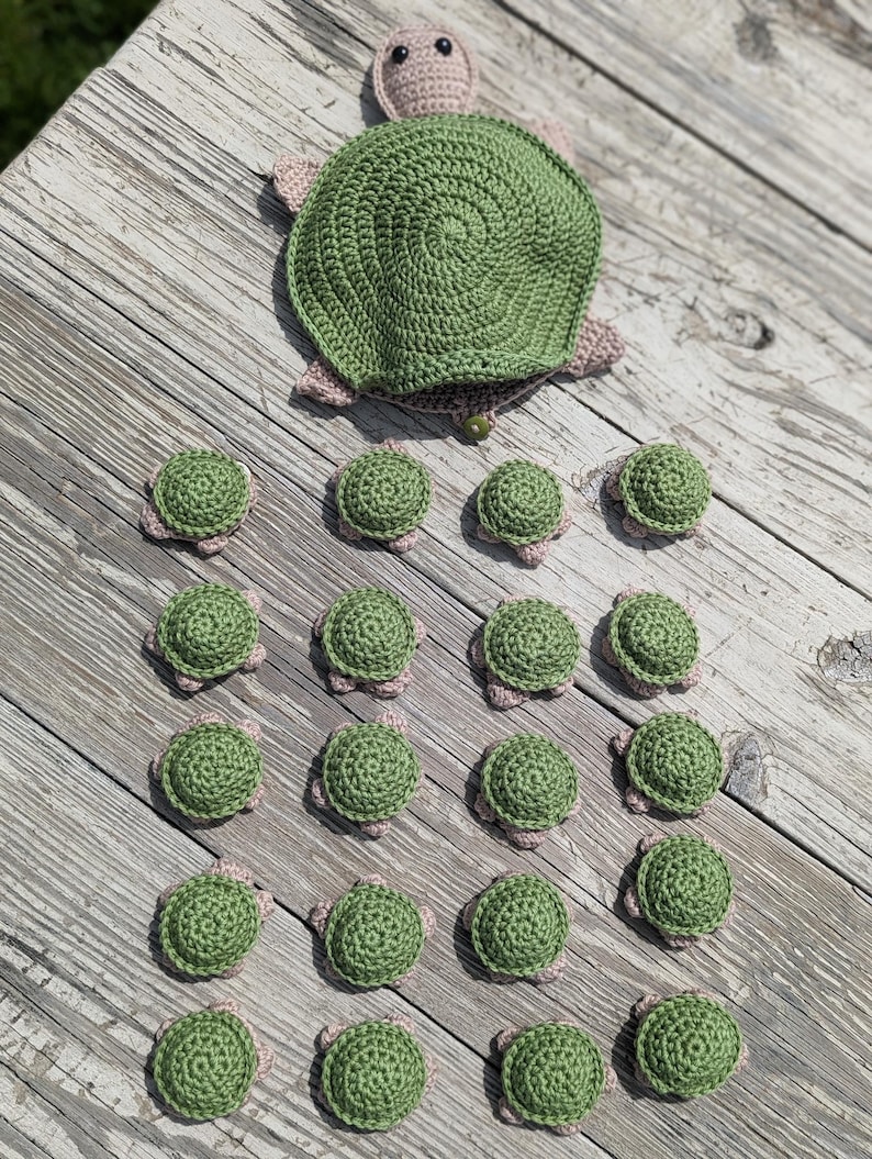 Crochet Turtle Memory Game - Etsy