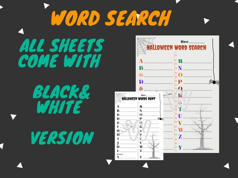 3 Printable Halloween Games for Kids Halloween Scavenger Hunt, Treasure ...
