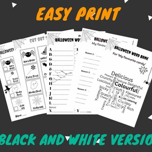 3 Printable Halloween Games for Kids Halloween Scavenger Hunt, Treasure Hunt Halloween Word ...