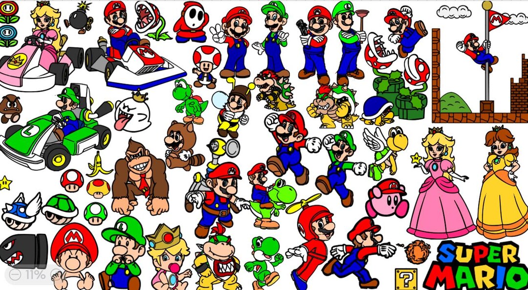 Super Mario SVG - Etsy
