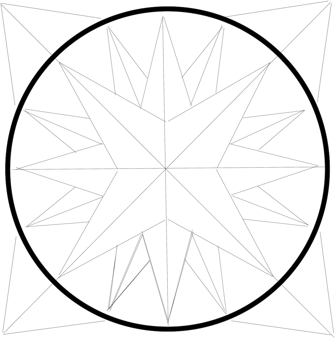 Mariner's Compass Barn Quilt Pattern: DIY Yard Art (paper Pattern) - Etsy