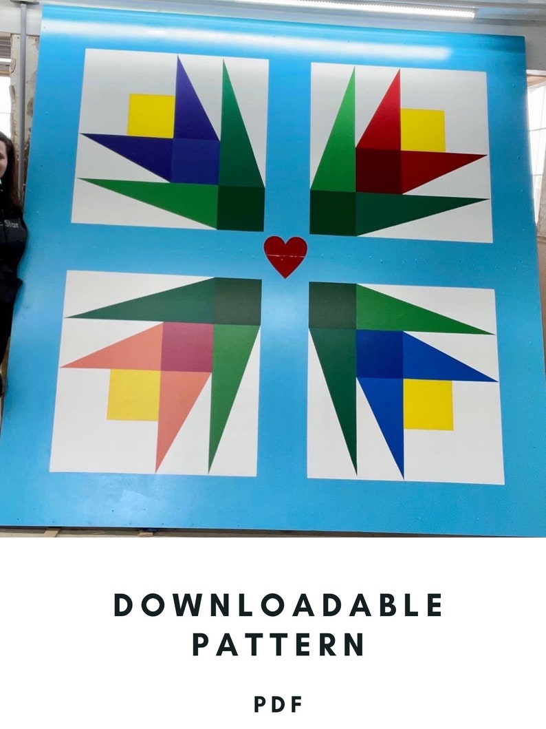 Thistle Rose Barn Quilt Pattern PDF Pattern Barn Quilts DIY - Etsy