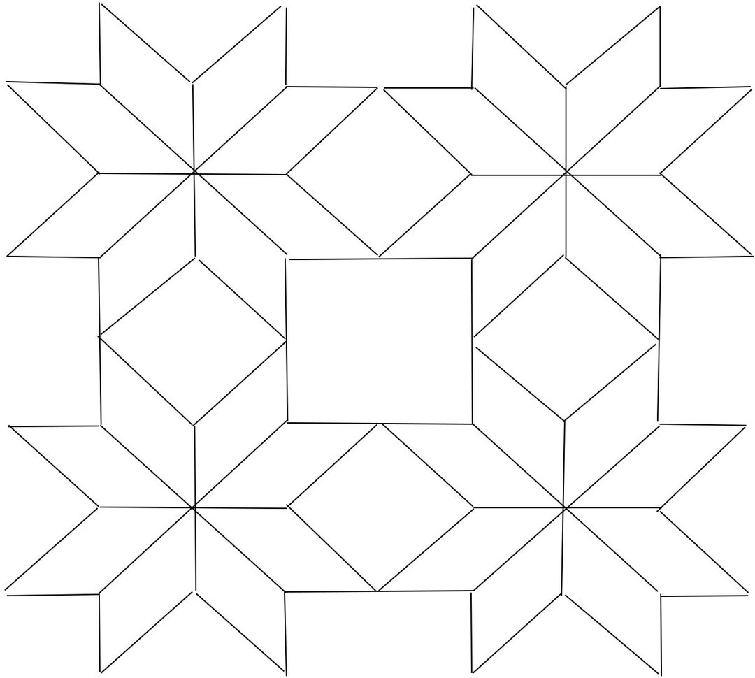 Stars Barn Quilt Pattern: DIY Yard Art Template - Etsy