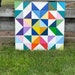 Colorful Triangles Barn Quilt Pattern, DIY Barn Quilt, Barn Quilt ...