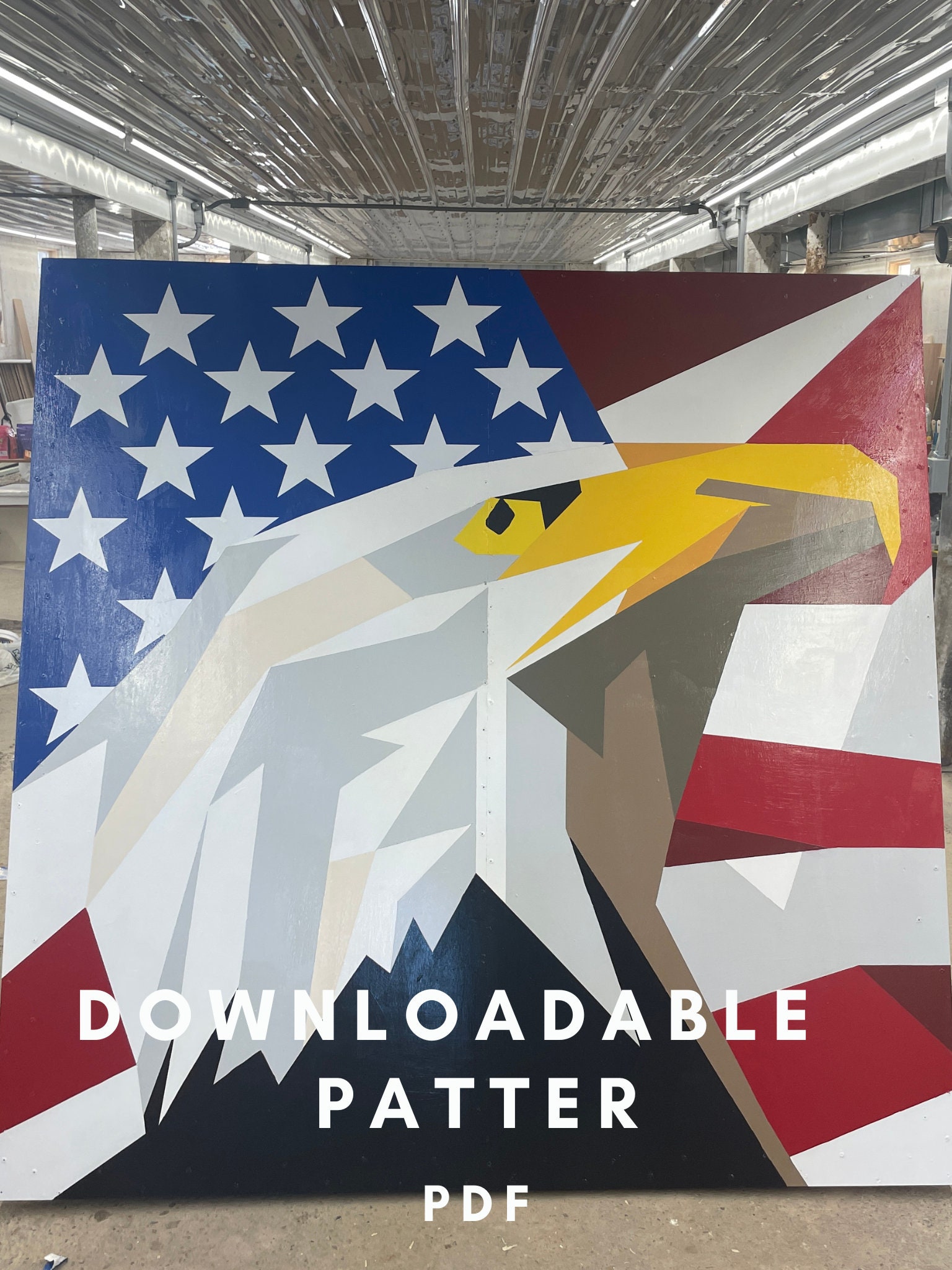 Eagle Barn Quilt Pattern, PDF Pattern, Barn Quilts, DIY Barn Quilt ...