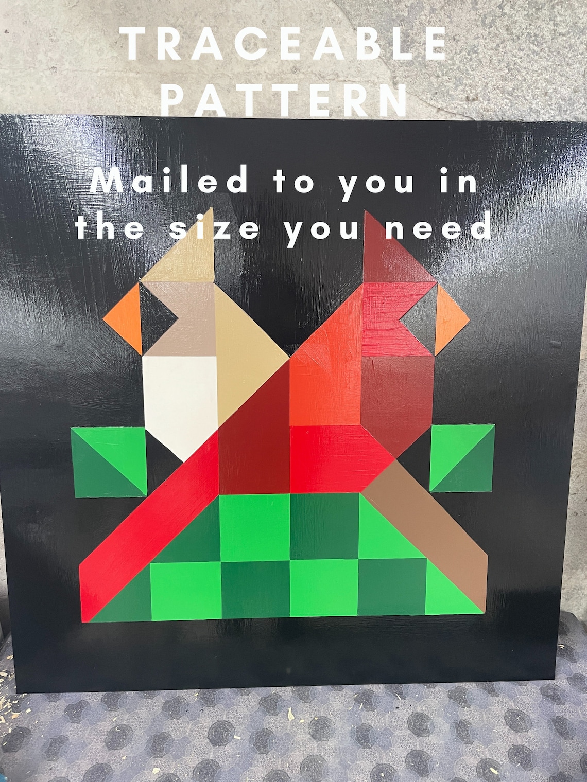 Cardinals Barn Quilt Pattern DIY Barn Quilt Barn Quilt - Etsy