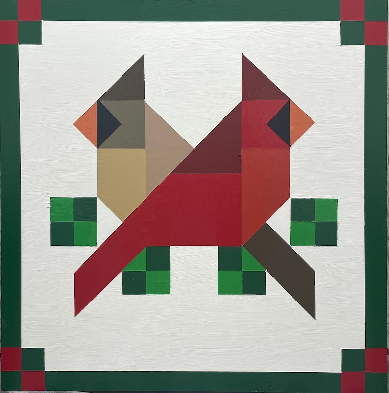 Cardinals Barn Quilt Pattern DIY Barn Quilt Barn Quilt - Etsy