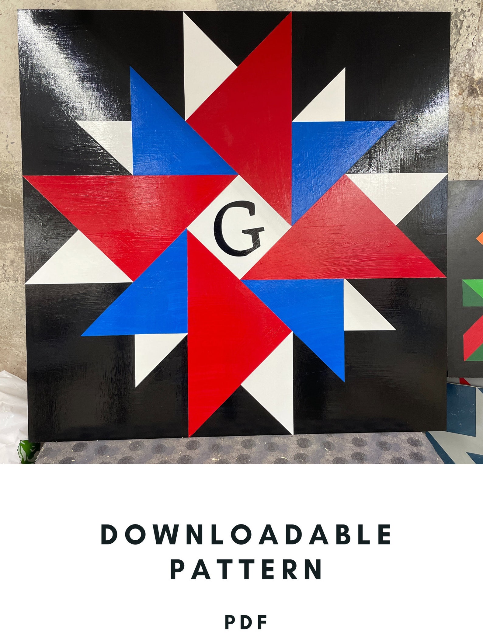Double Aster Barn Quilt Pattern: DIY Project (PDF Pattern) - Etsy
