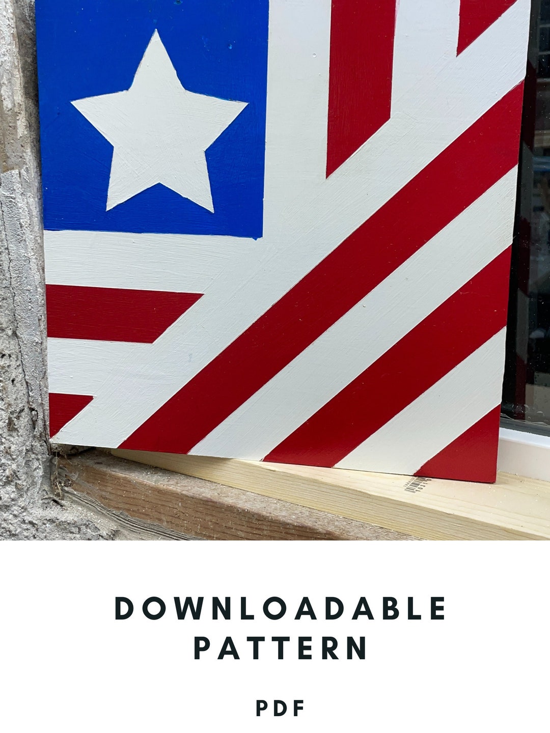 DIY American Flag Barn Quilt Pattern (PDF Pattern) - Etsy