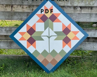 Barn Quilt Pattern, PDF Pattern, Barn Quilts, DIY Barn Quilt, Make a ...
