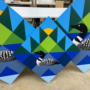 Loon Barn Quilt Pattern, DIY Barn Quilt, Barn Quilt Pattern, Make a ...