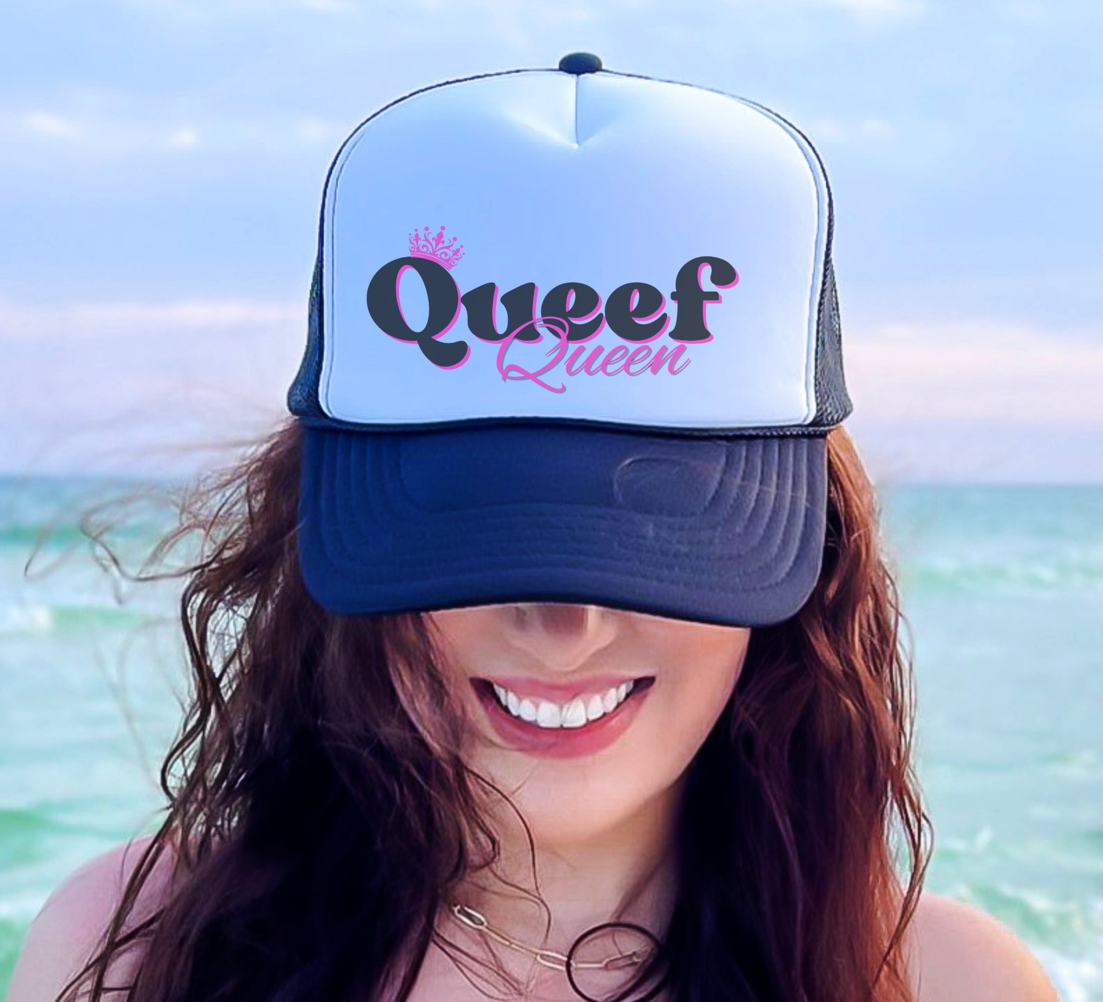 Queef Queen Trucker Caps Funny White Trash Hat Unhinged Trucker Hat ...