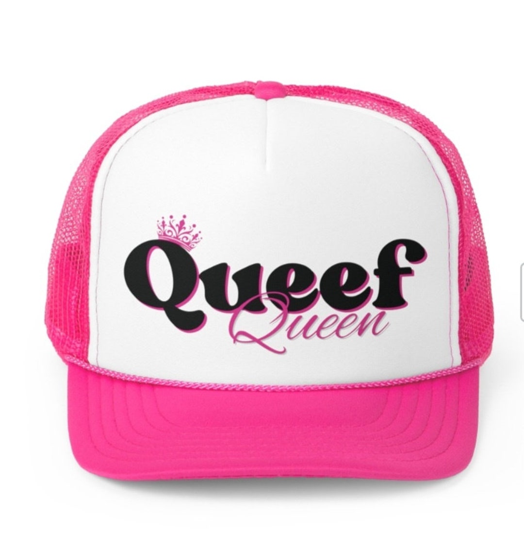 Queef Queen Trucker Caps Funny White Trash Hat Unhinged Trucker Hat ...