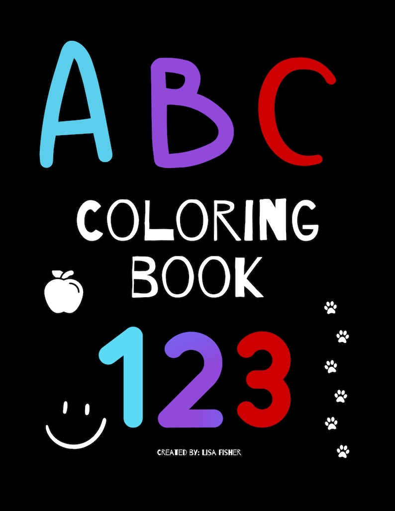 ABC and Numbers Coloring Pages, Printable Coloring Worksheets, Alphabet ...