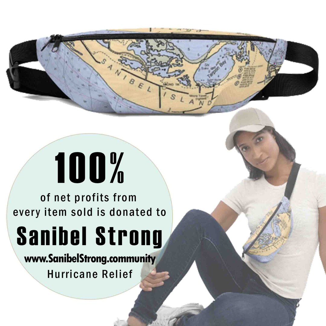 Sanibel Island Map Fanny Pack Sanibel Island Florida Map Bag - Etsy