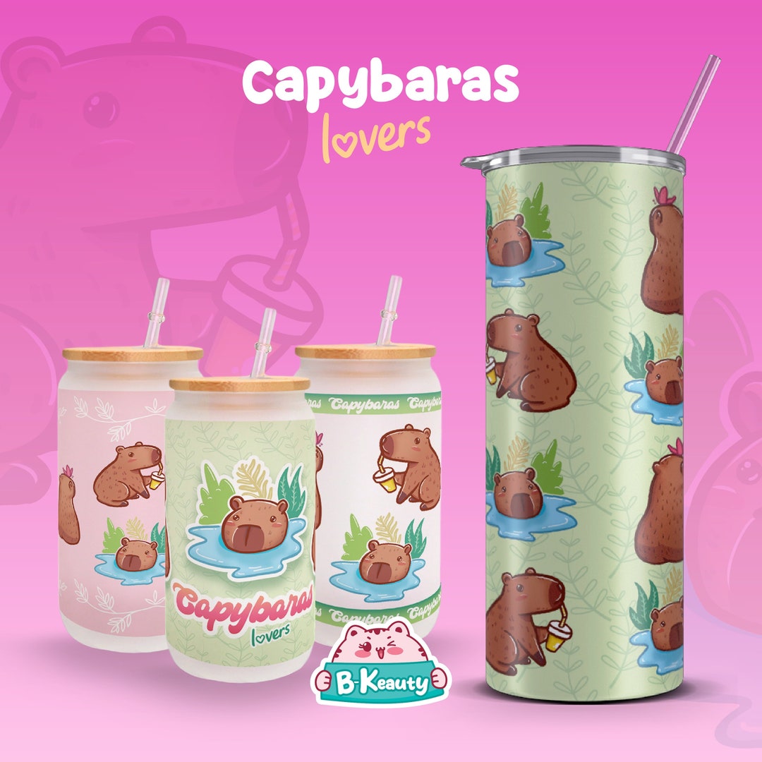Capybara Tumbler/ Glass Cup - Etsy