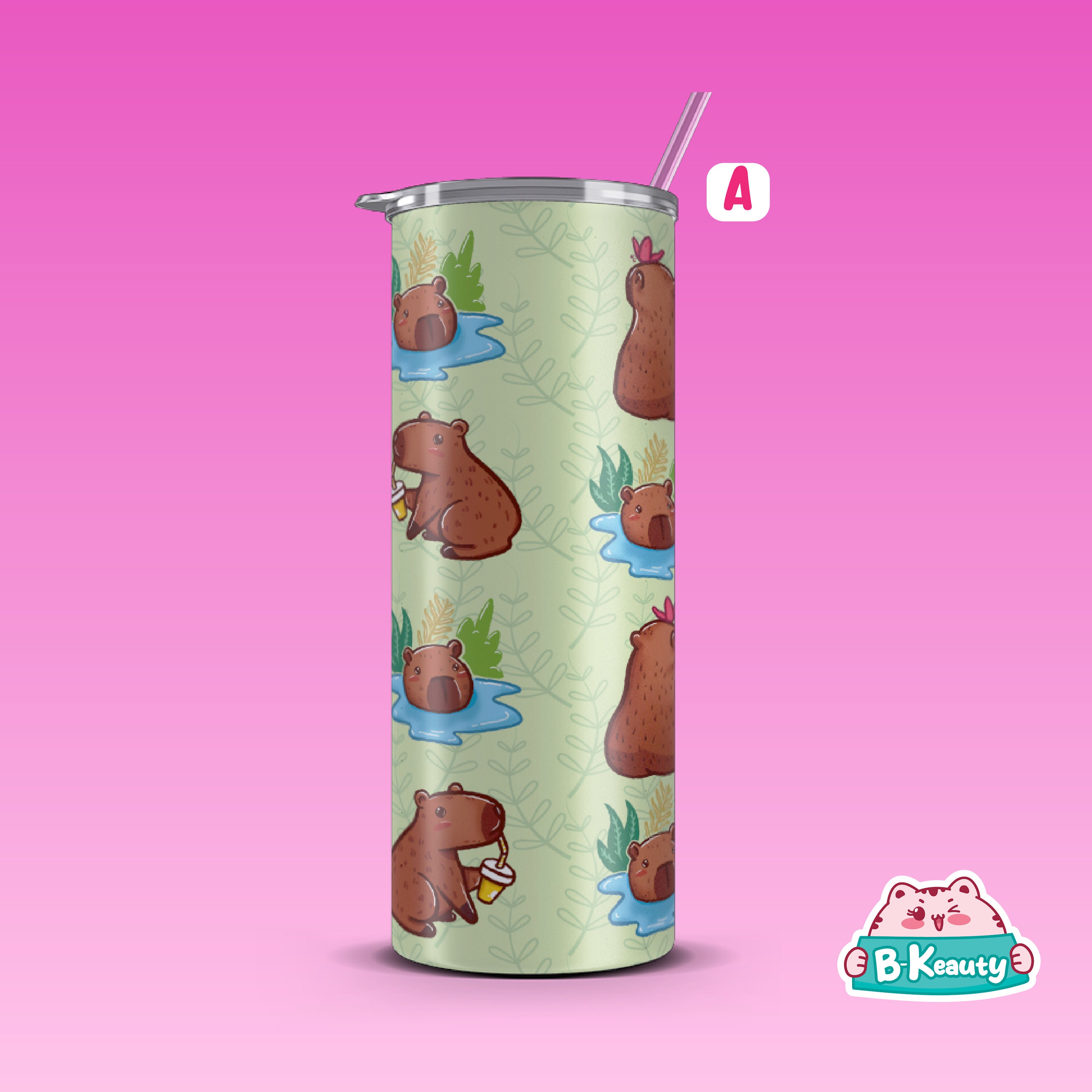 Capybara Tumbler/ Glass Cup - Etsy