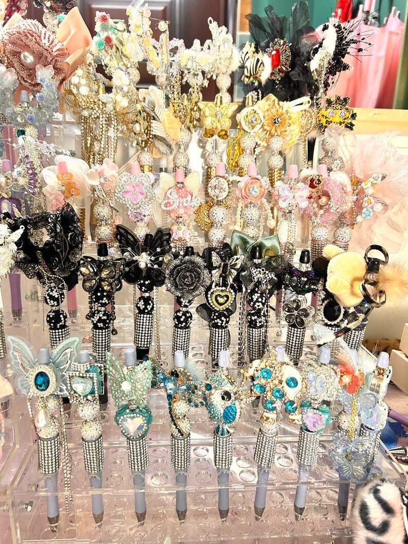 Beaded Rhinestone Pen - Etsy