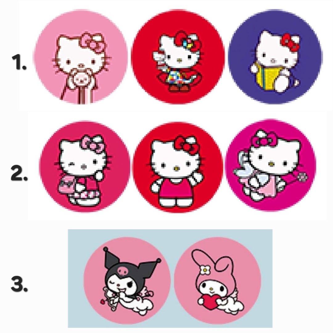 3D Lenticular/transitioning Image Print - Sanrio - Anime Button Pin - 2 ...