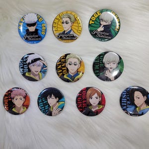 Jujutsu Kaisen Anime Badge Button Pin - 2.25 Inches - Etsy