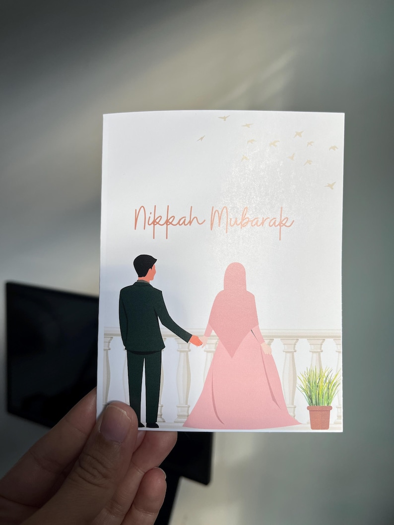 Nikah Greeting Card, Islamic Card, Nikkah Decoration, Nikkah Gift ...
