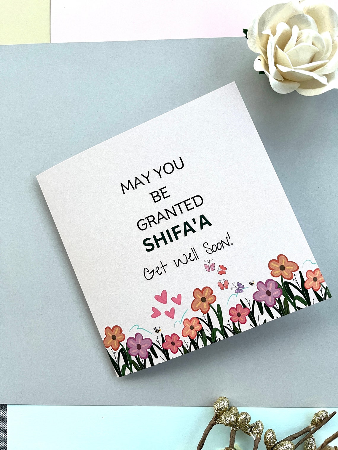 Islamic Card Get Well Soon Greeting Card for Muslim-arab Greeting Card ...