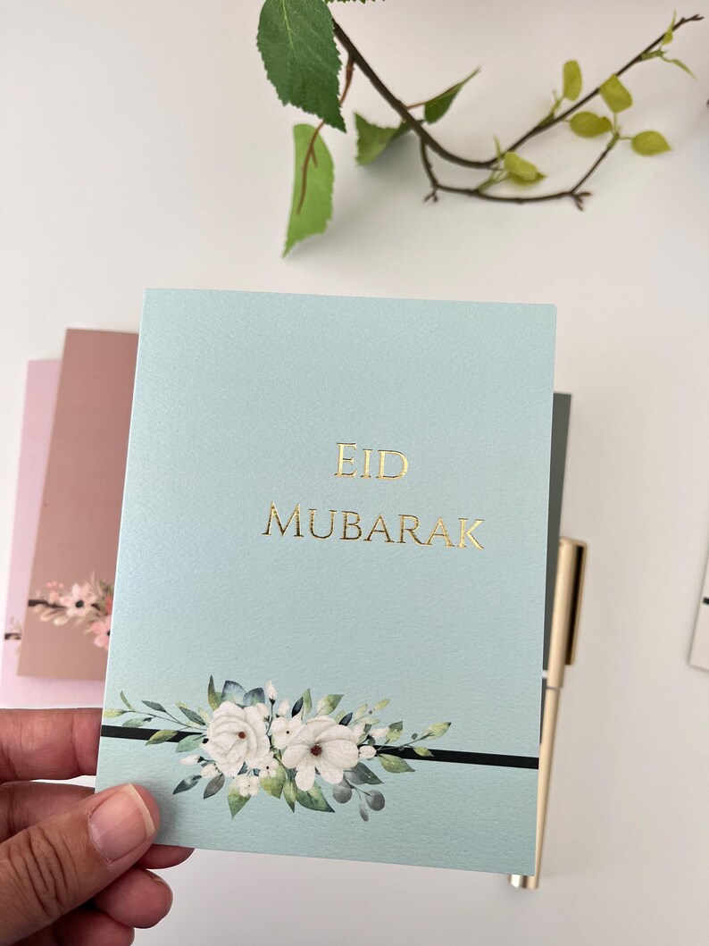 Eid Card/islamic Cards Eid Mubarak Card, Gold Foiled Eid Card, Cards ...