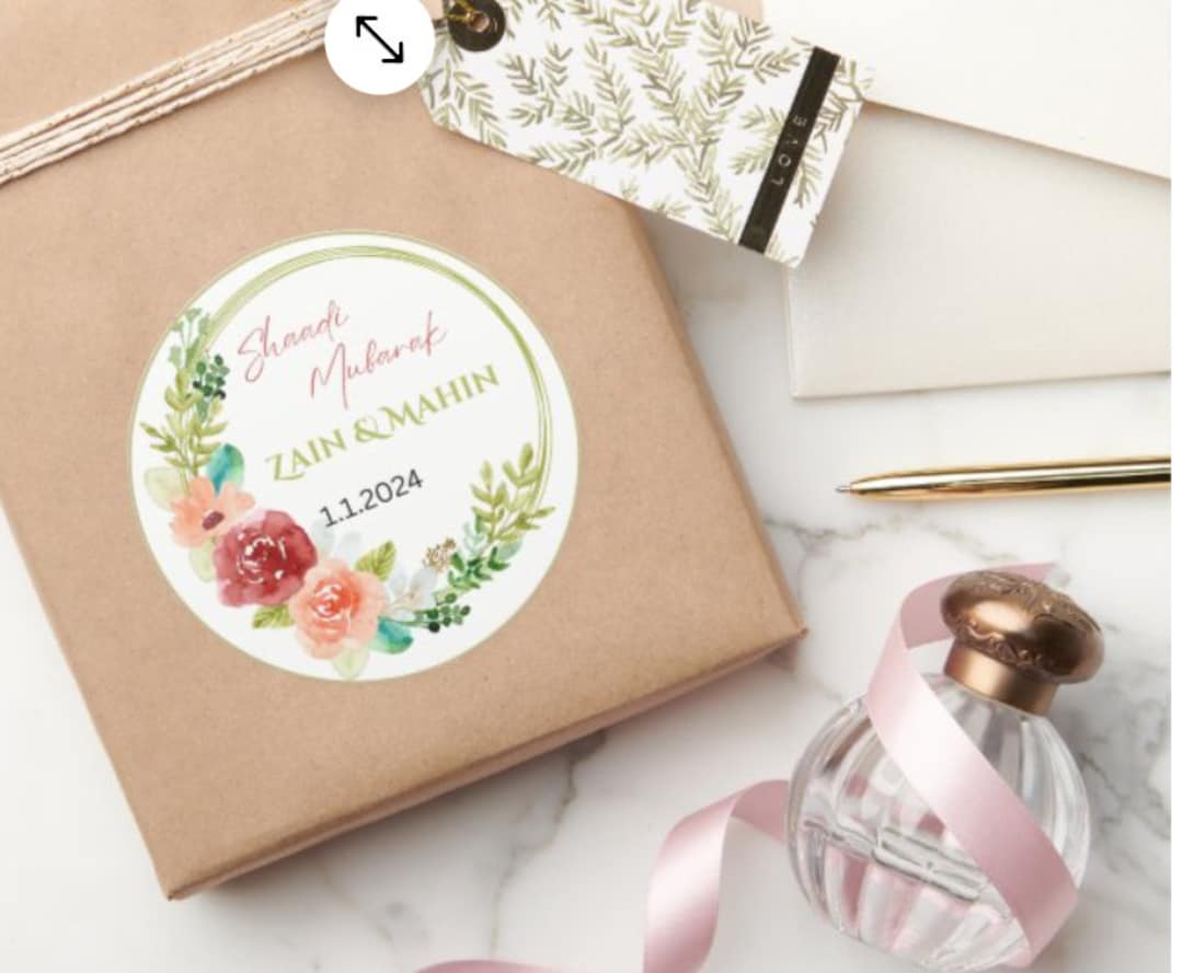 Set of 12 Stickers for Shadi Favours-shaadi shaadi - Etsy