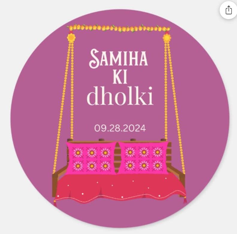Personalised Dholki Stickers-custom Stickers-wedding Stickers-custom ...
