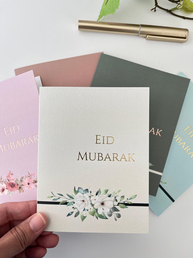 Eid Card/islamic Cards| Eid Mubarak Card, Gold Foiled Eid Card, Cards for Eid, Cards for Ramadan ...