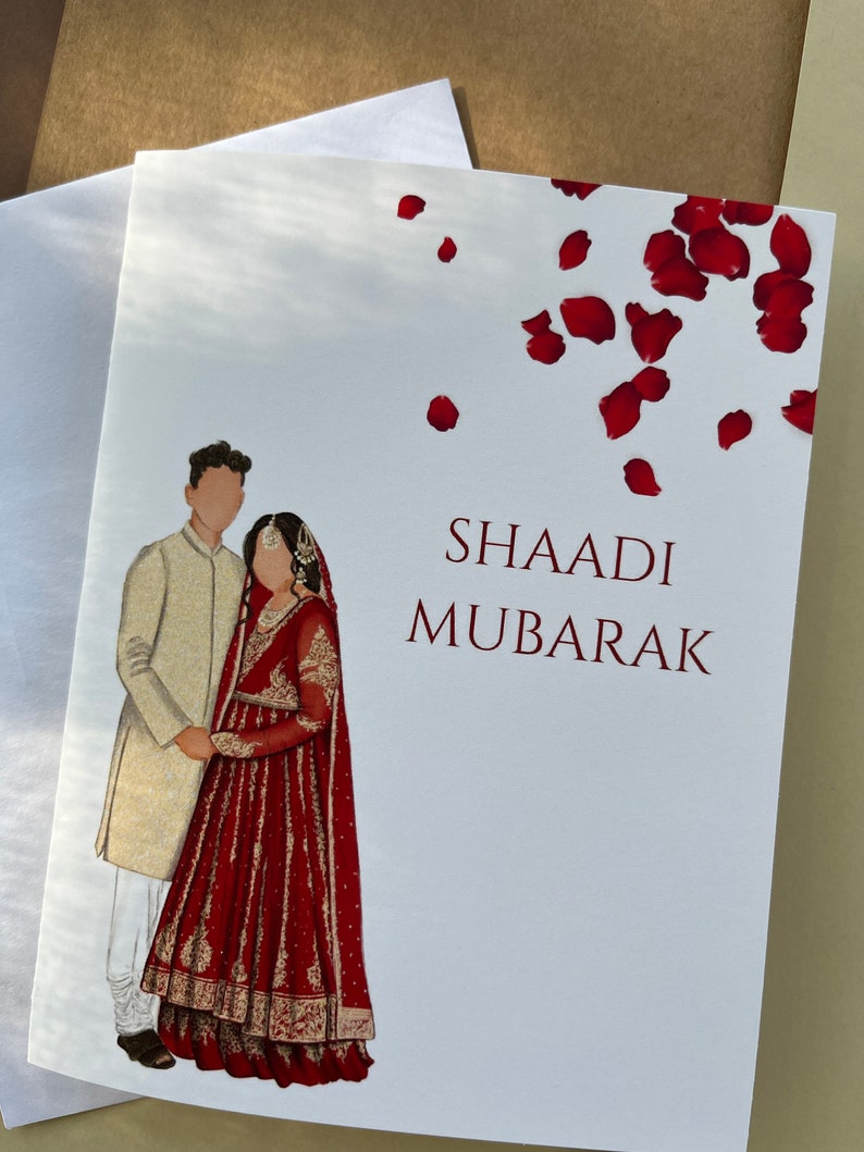 Shaadi Mubarak Greeting Card | Muslim, Pakistani, Indian, South Asian ...