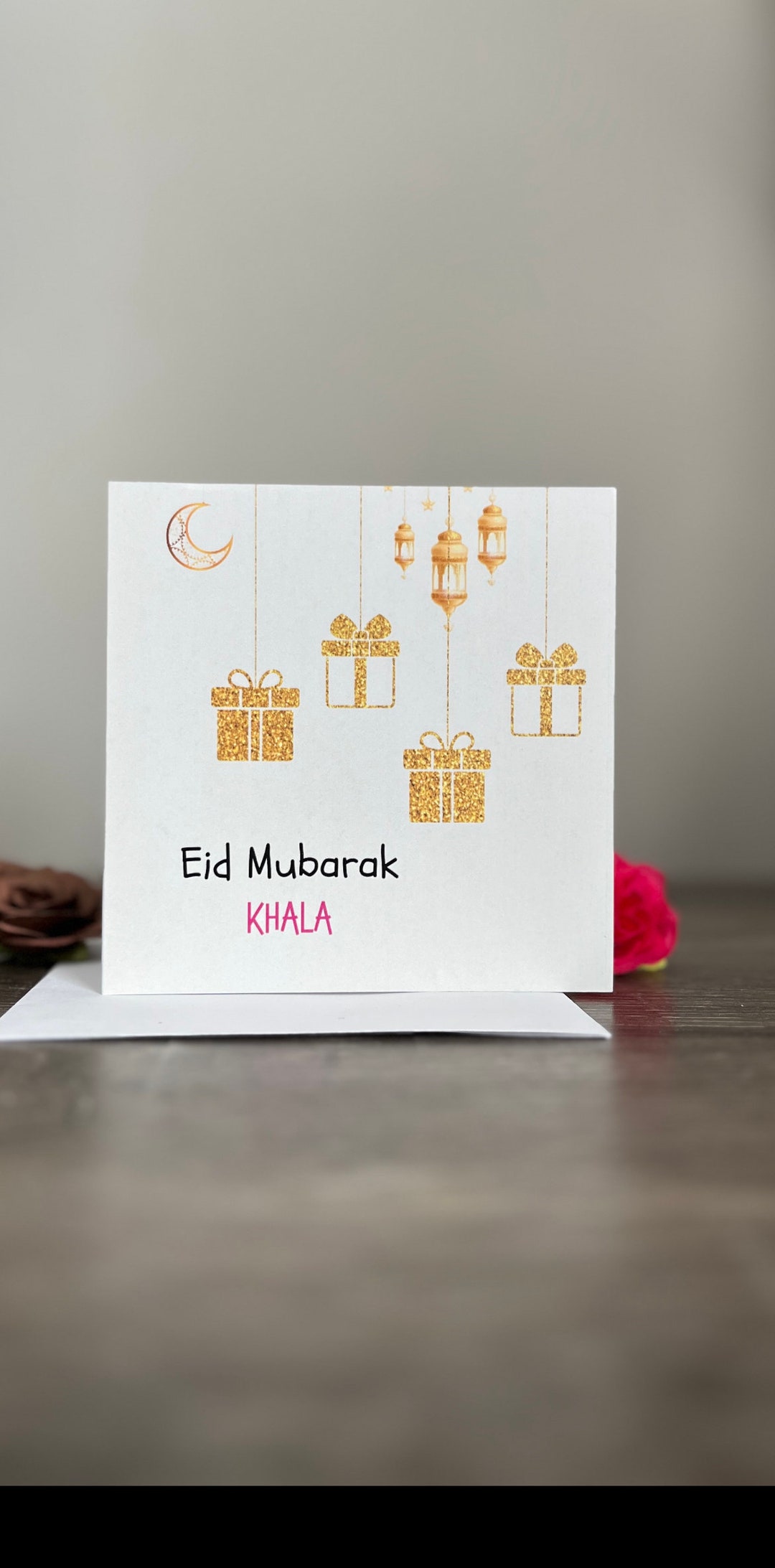Eid Mubarak Greeting Card, Eid Card,islamic Card, Eid Card for Khala ...