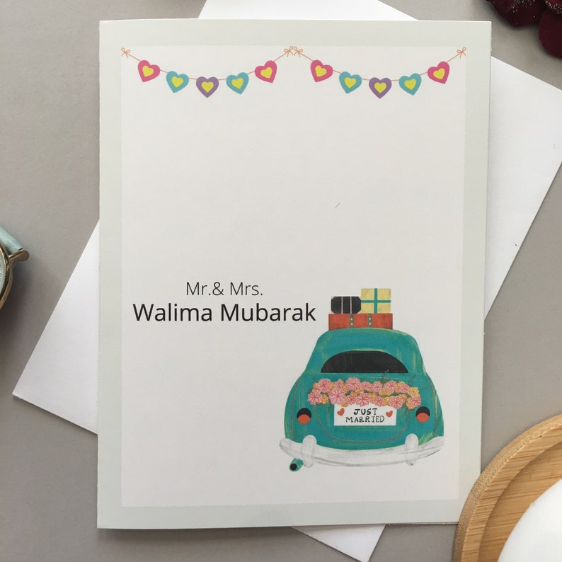 Walima Mubarak Greeting Card: Islamic Wedding Card - Etsy