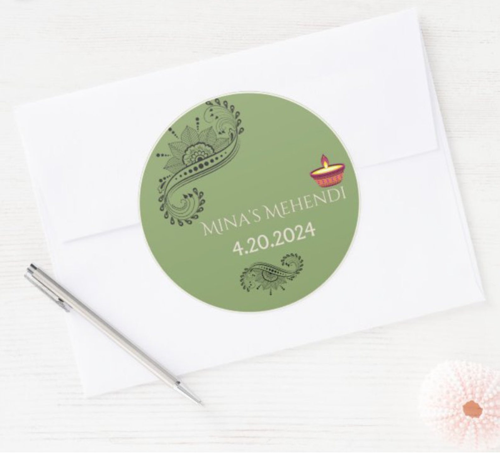 Personalised Mehendi Stickers-mehendi Favours-wedding Stickers-mehendi ...