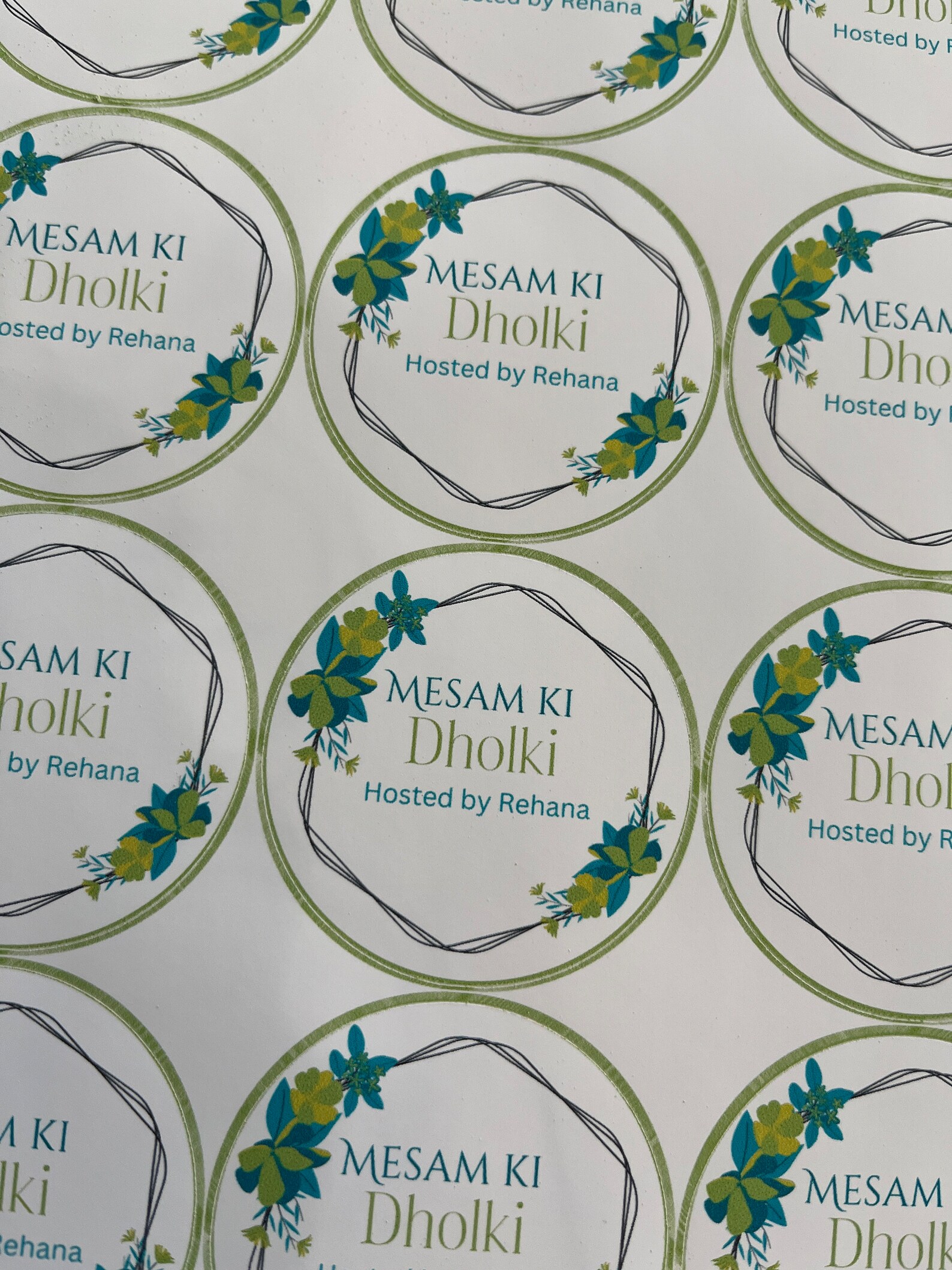 Personalised Dholki Stickers-custom Stickers-wedding Stickers-custom ...