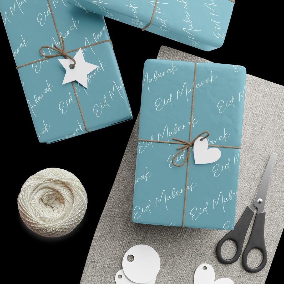 Eid Mubarak Wrapping Paper, Eid Gift Wrap, Wrapping Paper for Eid, Eid ...