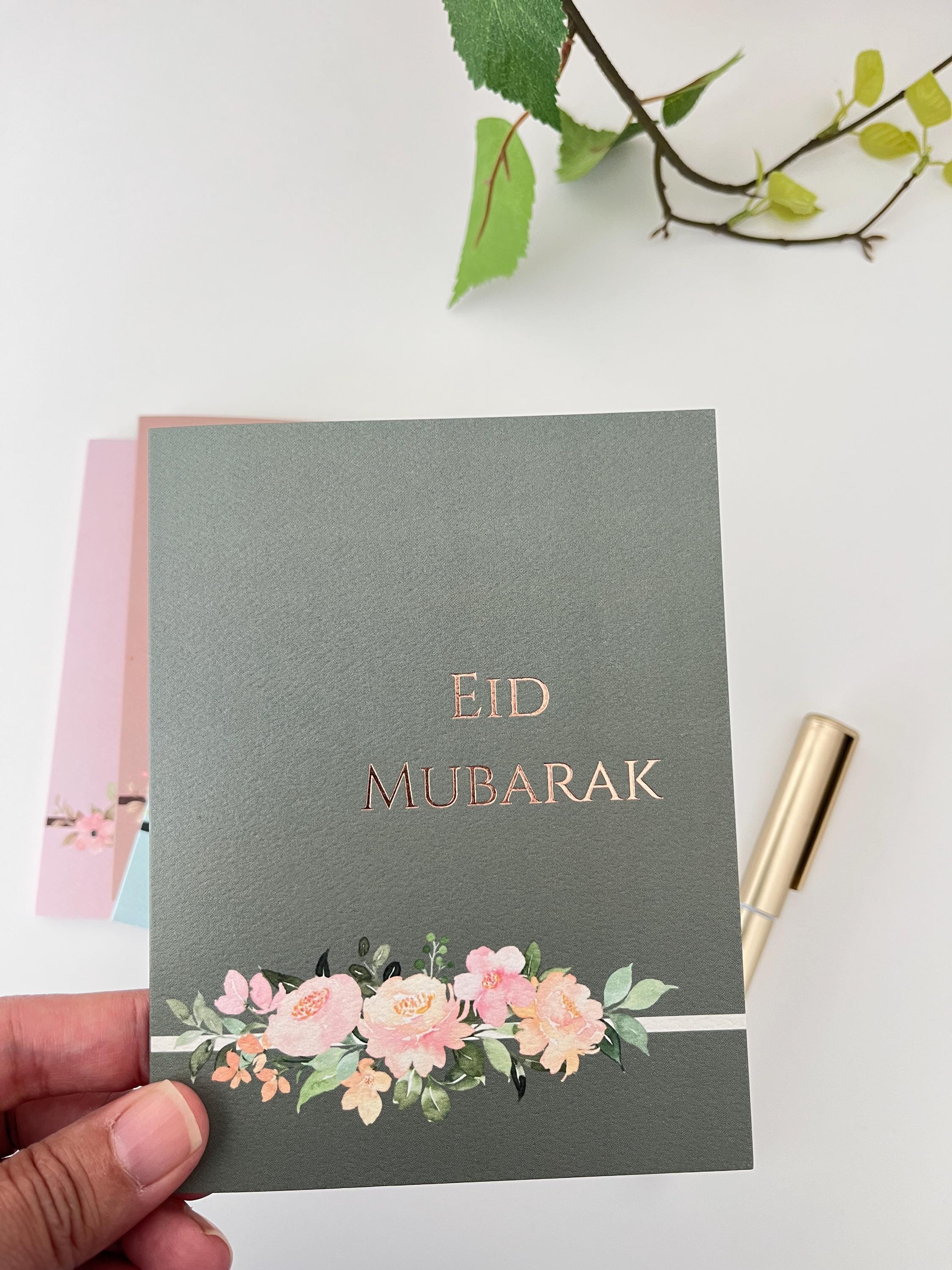 Luxury Eid Card, Eid Card, Islamic Cards| Eid Mubarak Card, Gold Foiled ...