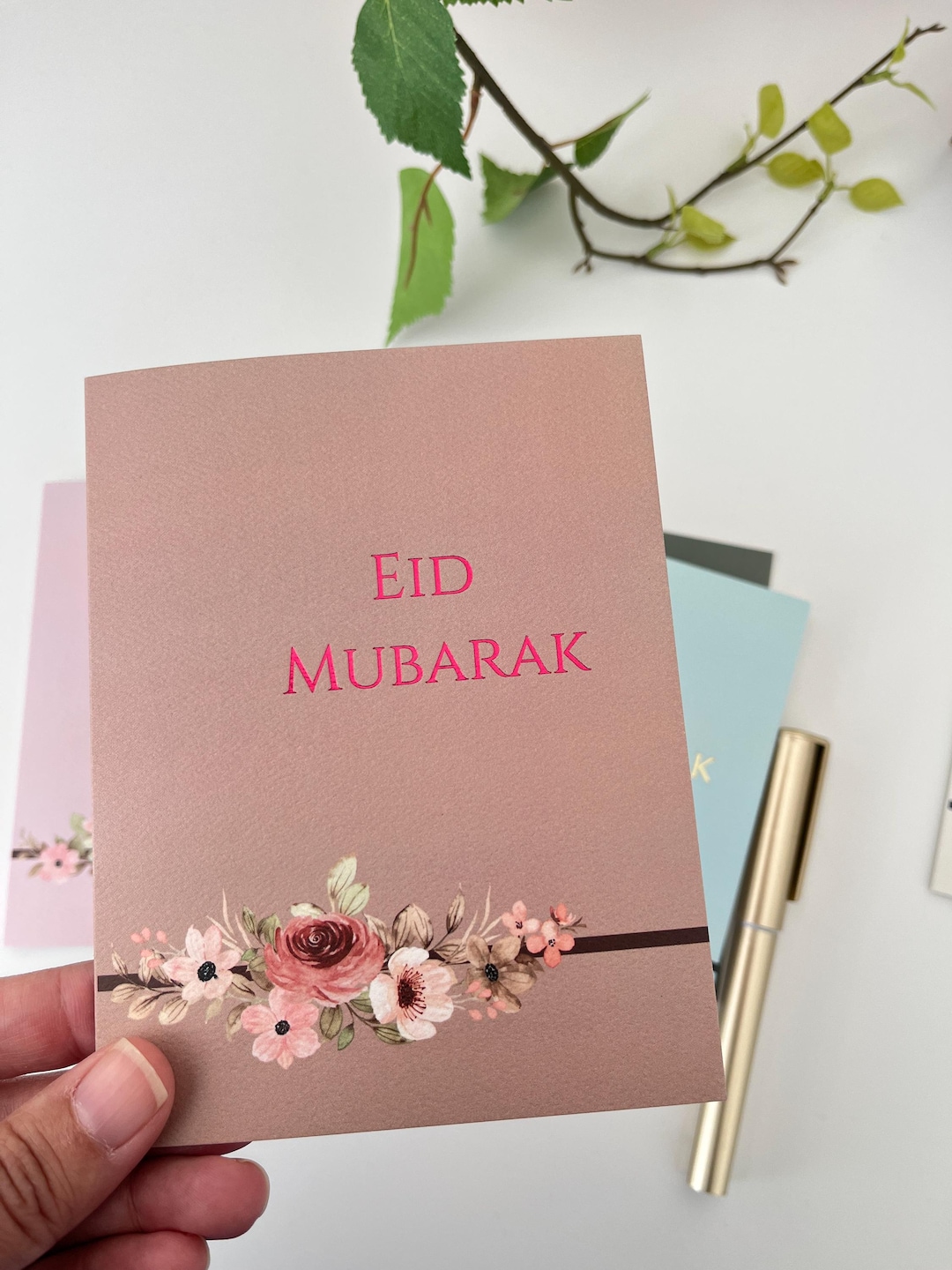 Eid Card/islamic Cards| Eid Mubarak Card, Gold Foiled Eid Card, Cards ...